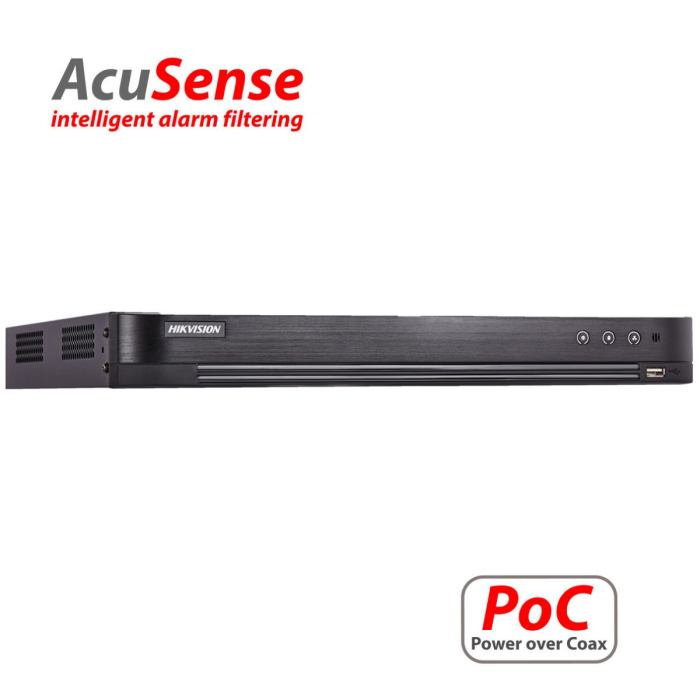 8CH, PoC (power/2way audio over Coax) HIKVISION DVR, AcuSense, 8MP/8fps ...