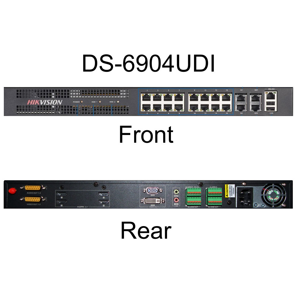 Hikvision DS-6904UDI supports 4-ch@12MP, 8-ch@8MP, 12-ch@5MP, 32-ch ...